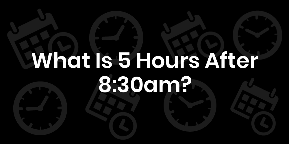 5 hours from 8:30am (8:30am plus 5 hours) - DateTimeGo