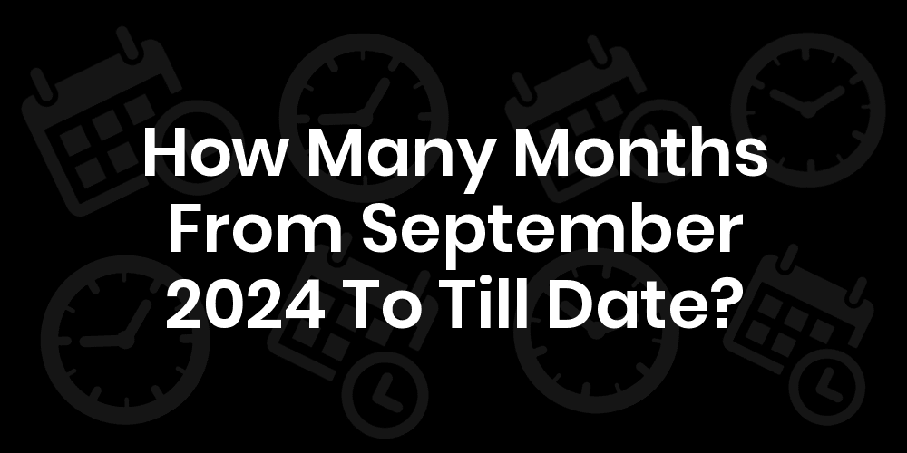 September 2024 to till date how many months? - DateTimeGo